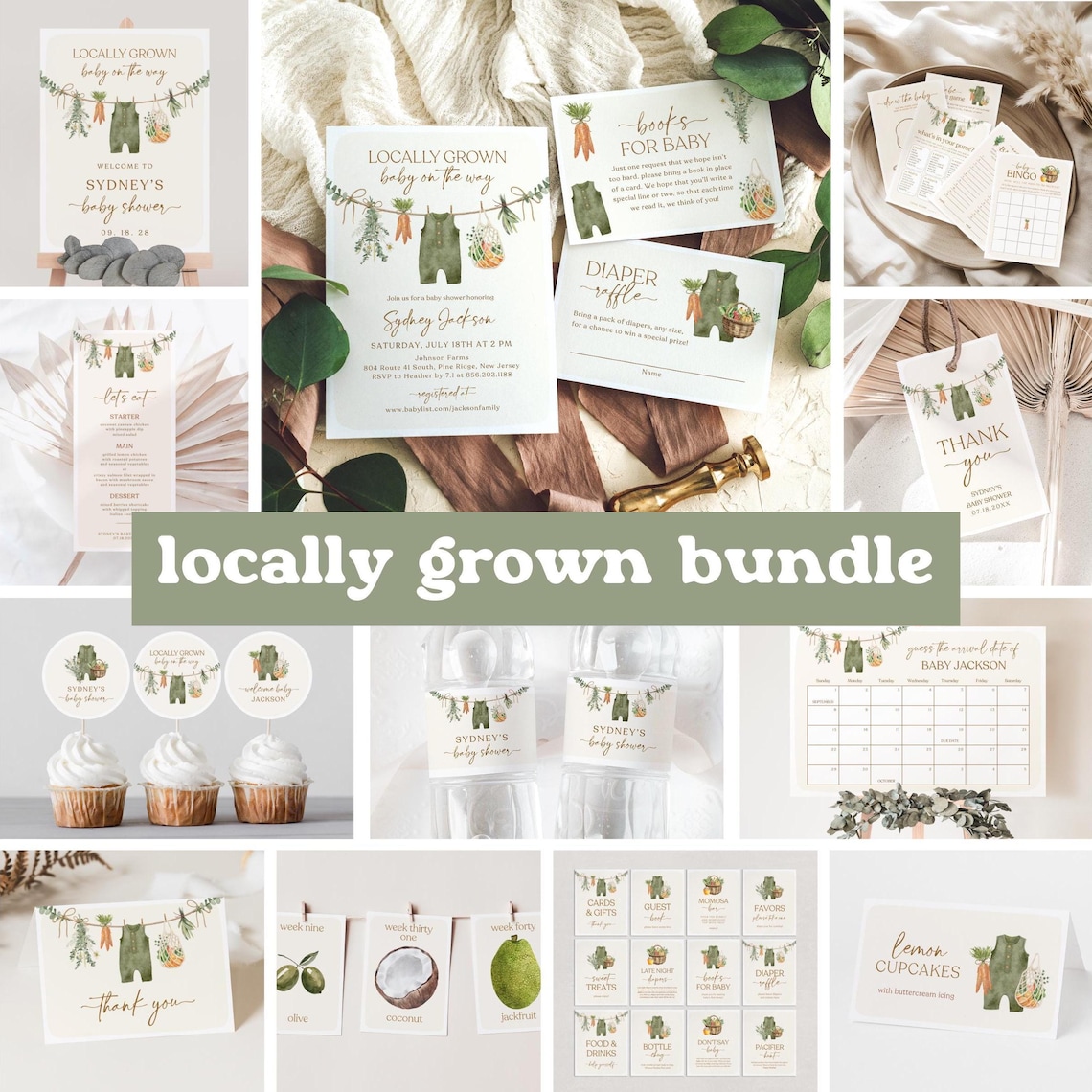 Fruit & Vegetable Pregnancy Milestone Cards, Track Baby's Growth ...