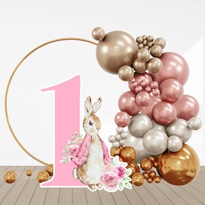 Pink Peter Rabbit Cutout First Birthday Standee Instant Download - Etsy