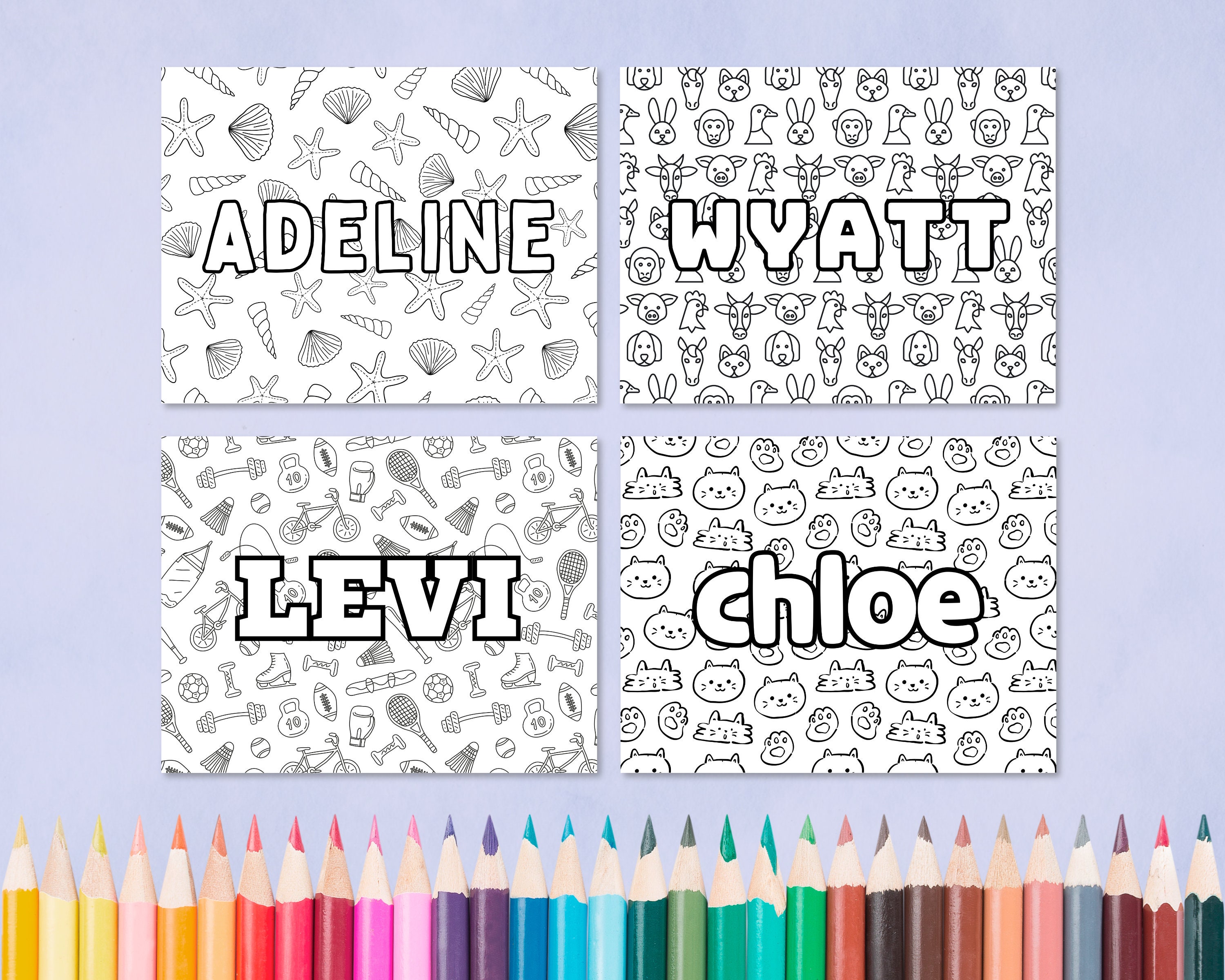 Editable Name Coloring Pages | Customizable Coloring Book | Printable ...