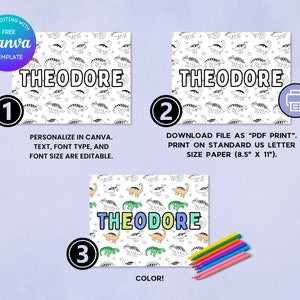 Editable Name Coloring Pages | Customizable Coloring Book | Printable ...