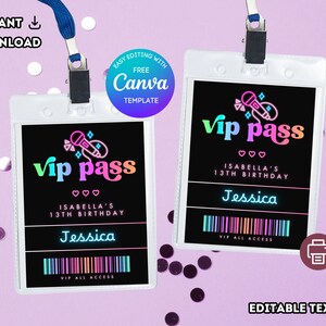 Neon Glow Karaoke VIP Pass | Fluorescent Rainbow Karaoke Birthday VIP ...