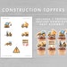 Construction Cupcake Toppers | Printable Construction Truck Birthday ...