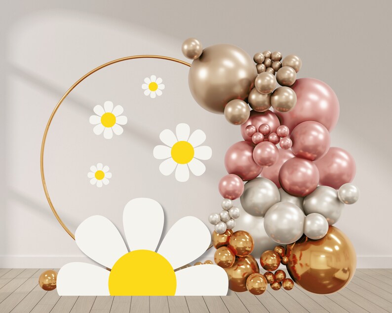 Daisy Cutout Bundle | Big Decor Groovy Retro Daisies | Instant Download ...
