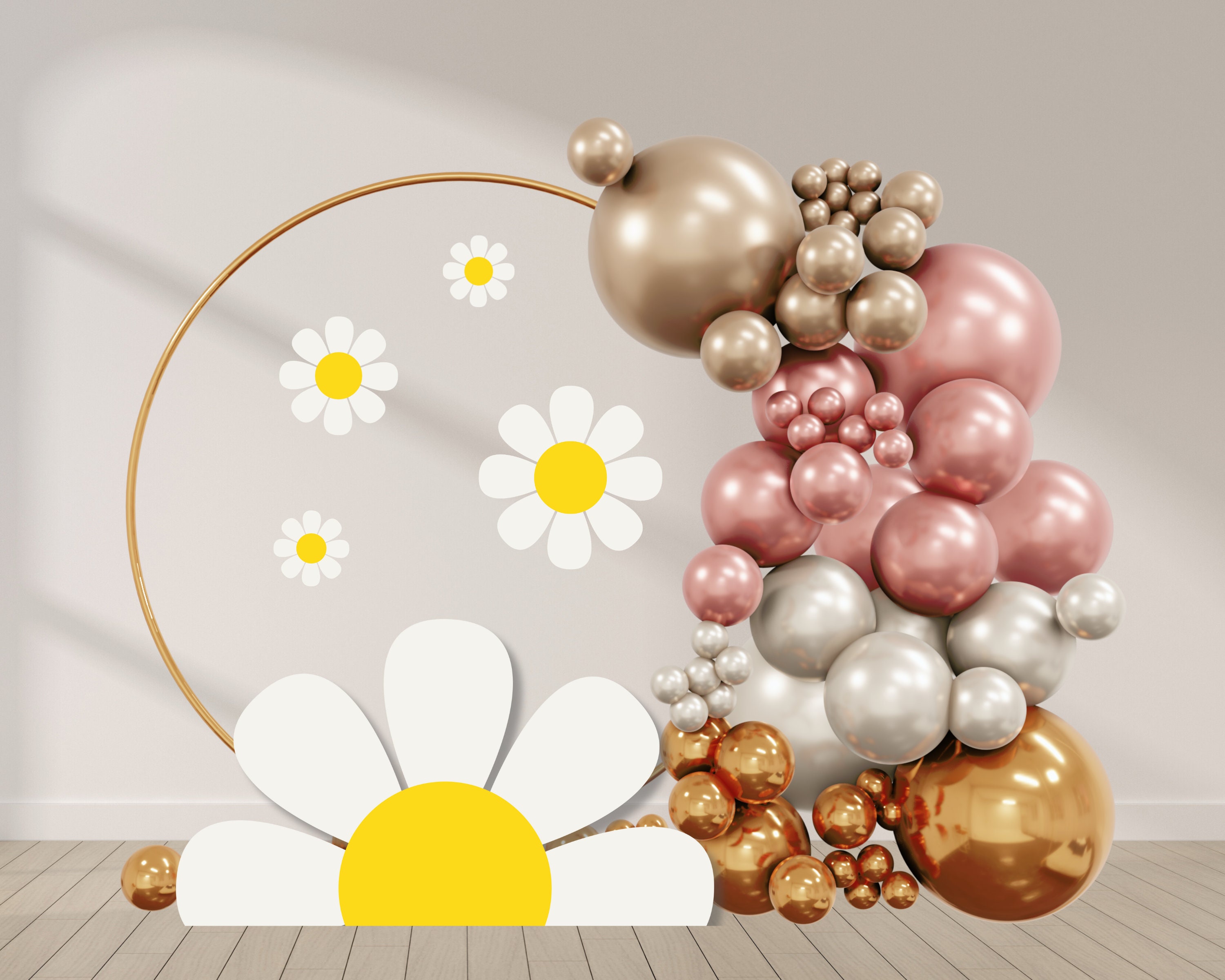 Daisy Cutout Bundle | Big Decor Groovy Retro Daisies | Instant Download ...