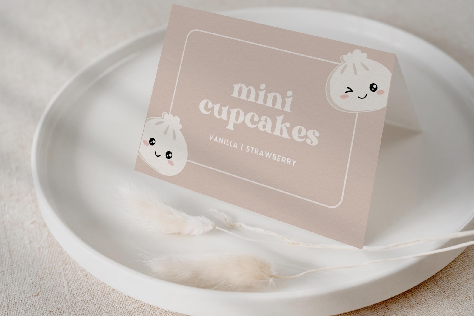 Little Dumpling Food Label Buffet Cards | Bao Dumpling Editable ...