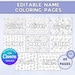Editable Name Coloring Pages | Customizable Coloring Book | Printable ...