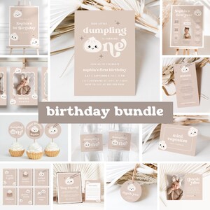 Little Dumpling Editable Sign Bundle | Bao Dumpling Birthday | Dim Sum ...