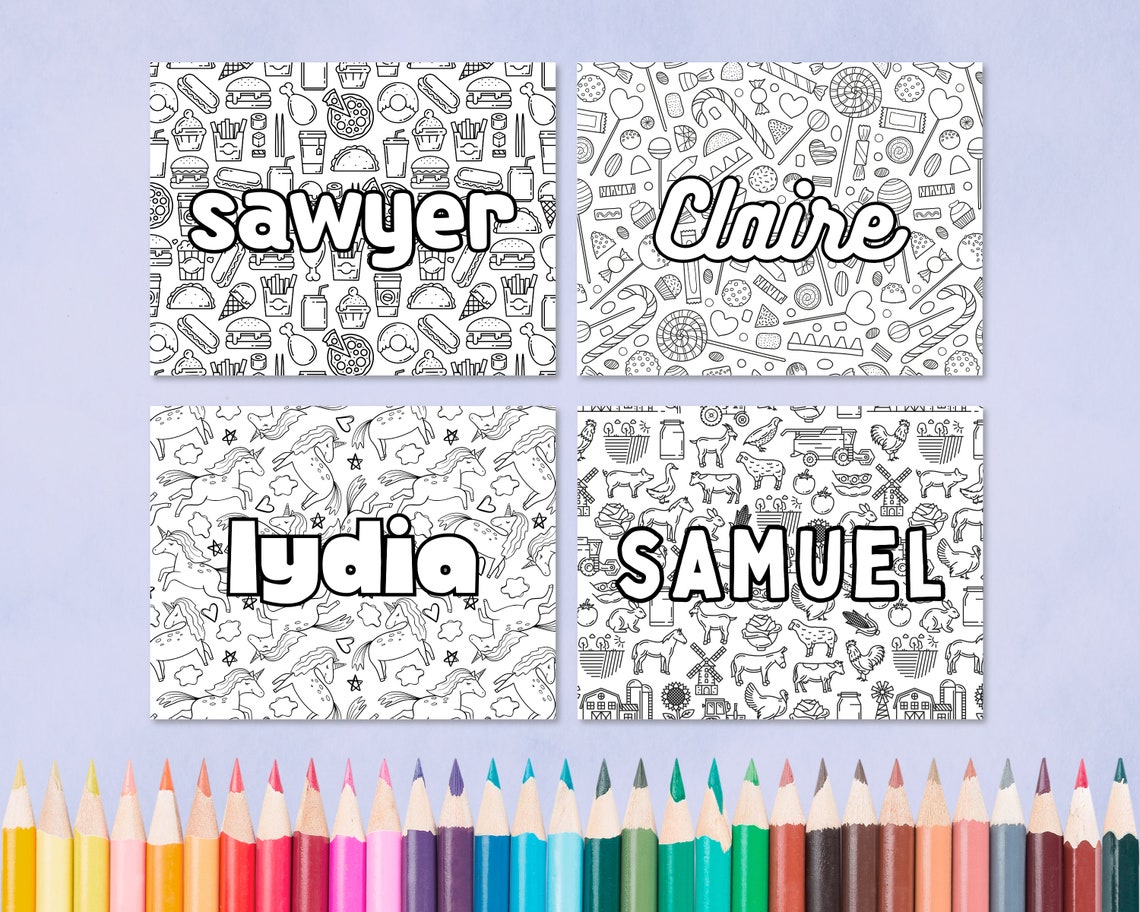 Editable Name Coloring Pages | Customizable Coloring Book | Printable ...