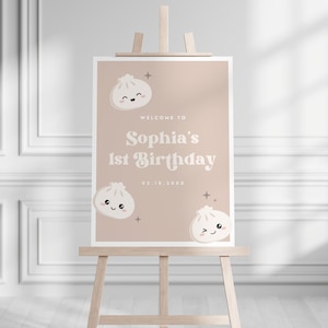 Little Dumpling Editable Sign Bundle | Bao Dumpling Birthday | Dim Sum ...