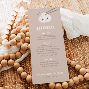 Little Dumpling Food Label Buffet Cards | Bao Dumpling Editable ...