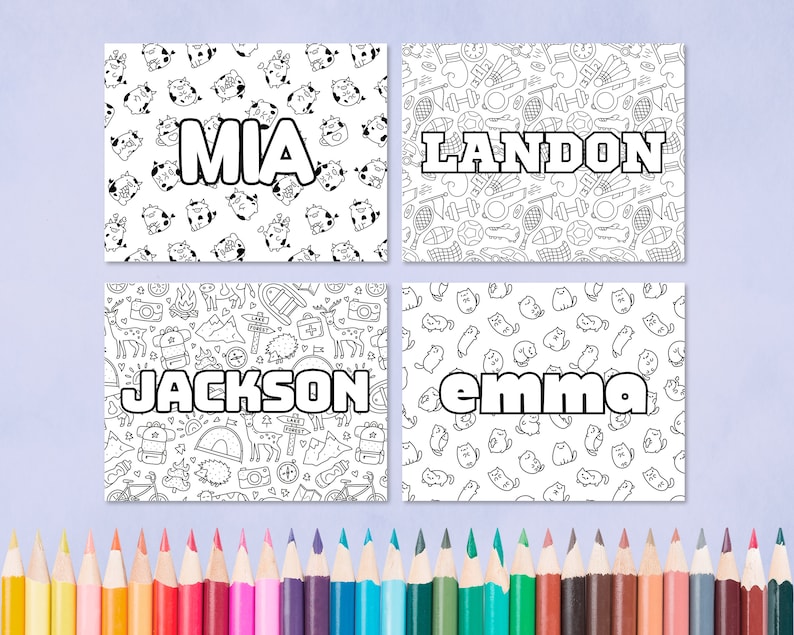 Editable Name Coloring Pages | Customizable Coloring Book | Printable ...