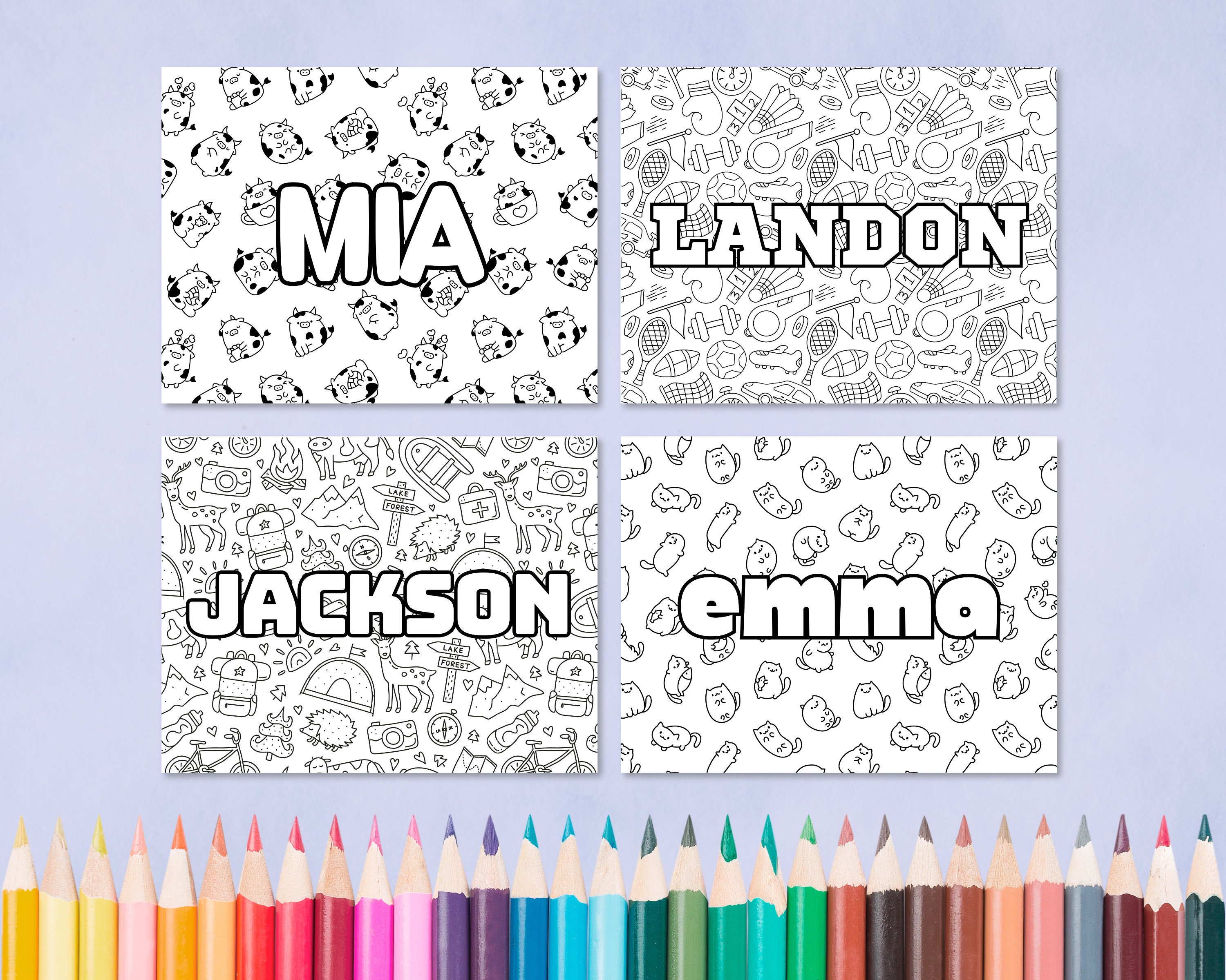 Editable Name Coloring Pages | Customizable Coloring Book | Printable ...