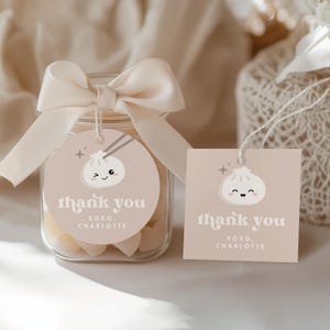 Little Dumpling Food Label Buffet Cards | Bao Dumpling Editable ...