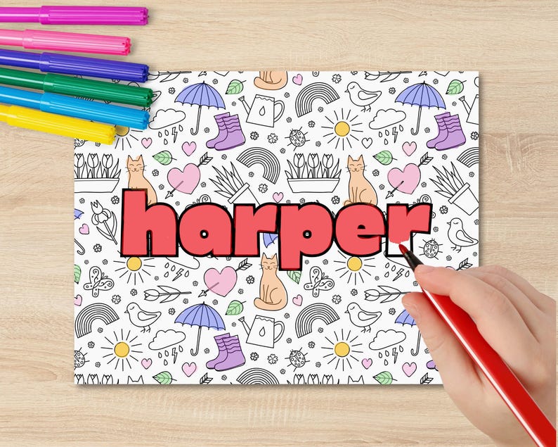 Editable Name Coloring Pages | Customizable Coloring Book | Printable ...