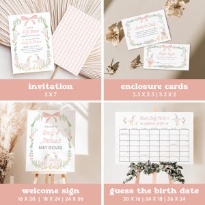 Silly Goose Baby Shower Invitation Bundle | Floral Bow Geese Baby ...