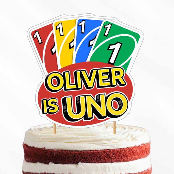 Cake Topper Uno Birthday - Etsy