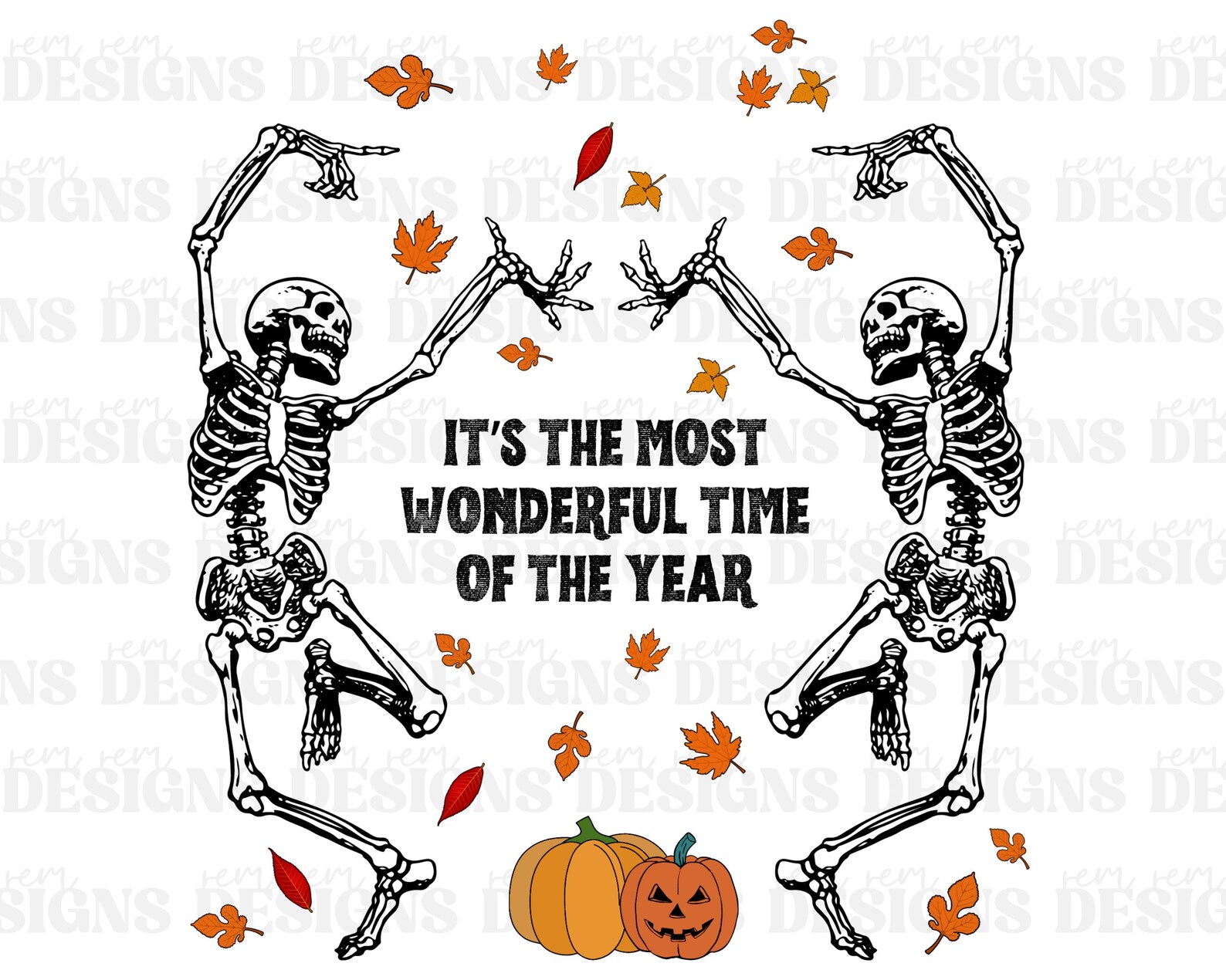 Halloween Dancing Skeletons Autumn PNG | It's the Most Wonderful Time ...