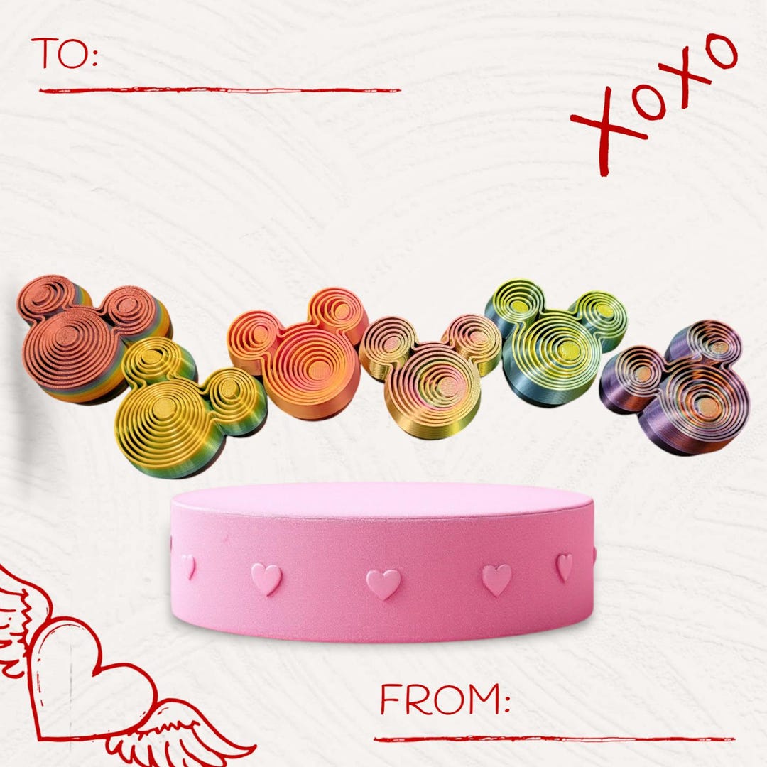 3D Printed Mickey Mouse Layered Figet Toy | ADHD | ADD | Anxiety ...