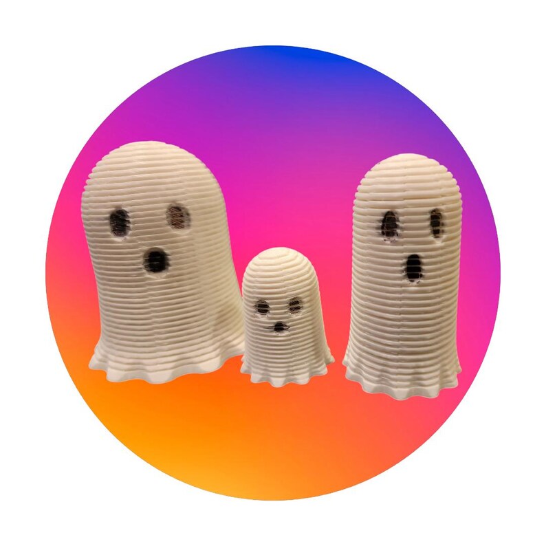 3D Printed Halloween Fidget Bundle 3 Ghost 1 Candy Corn 1 Spider Web 2 ...