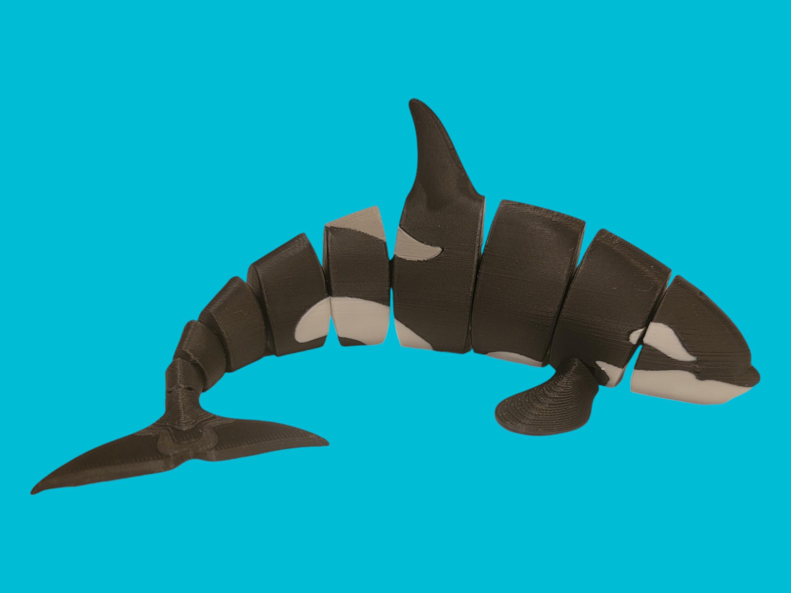 3D Printed Articulated Orca Whale || Pink ORCA! | Made in Indy - Etsy