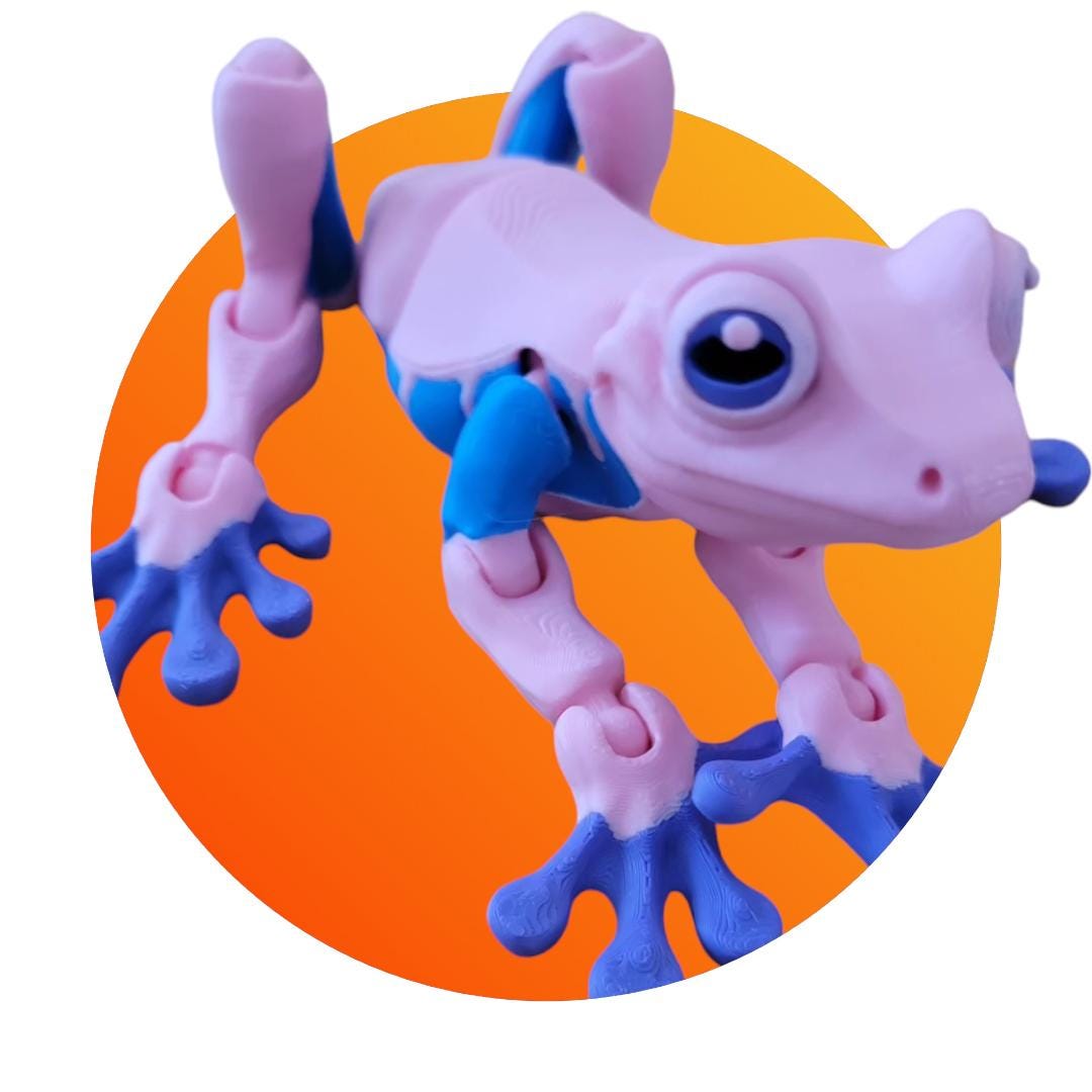 LARGE 10"+ 3D Printed Enchanted PINK Tree Frog| Unlimited Color Choices ...
