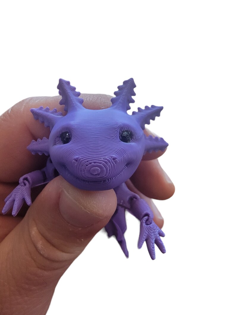 3d Printed Flexible Axelotl Figurine Relaxation Happy Axolotl Axolotl ...