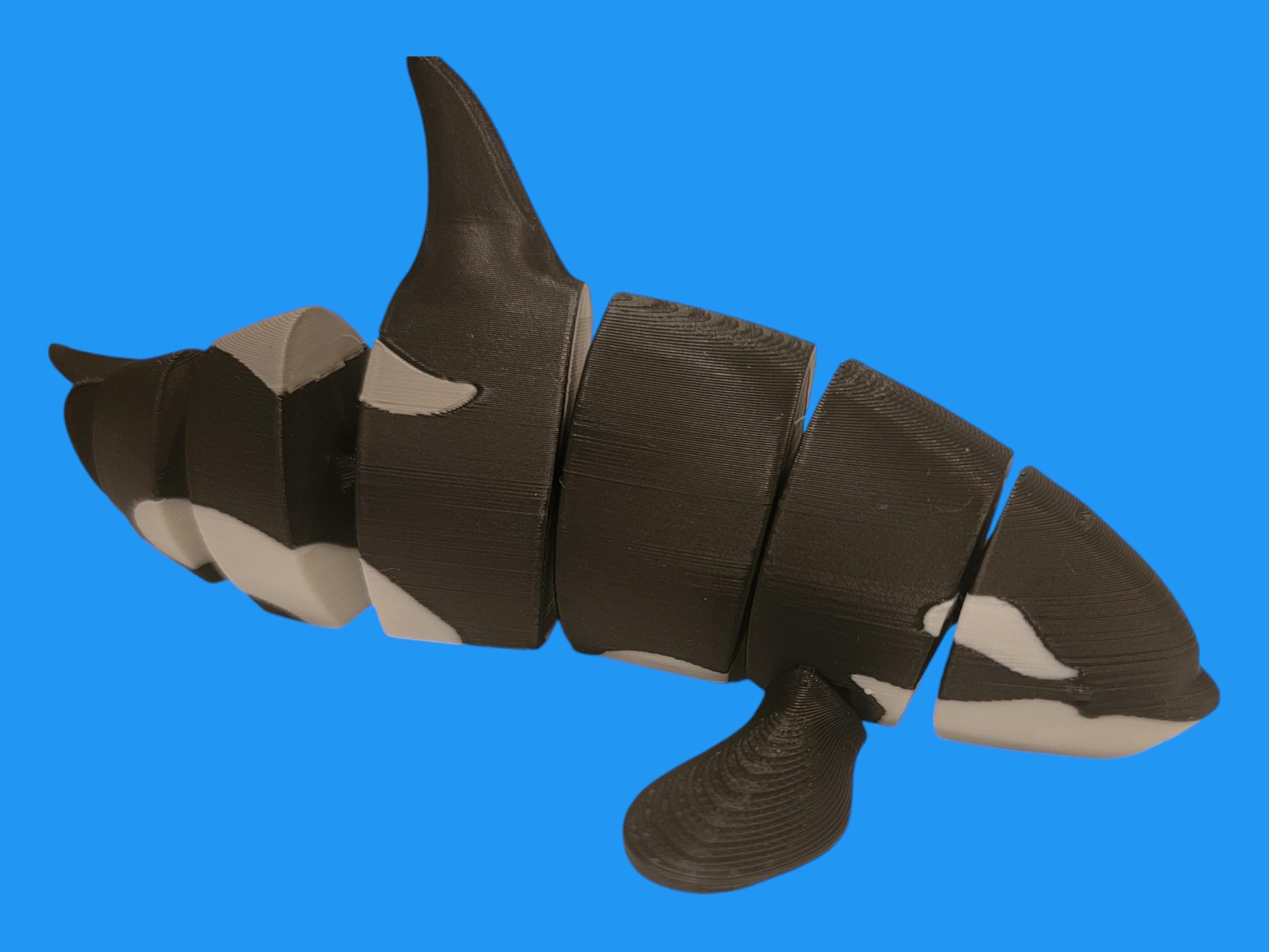 3D Printed Articulated Orca Whale || Pink ORCA! | Made in Indy - Etsy