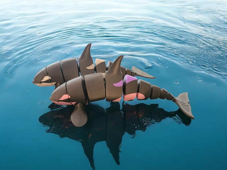 3D Printed Articulated Orca Whale || Pink ORCA! | Made in Indy - Etsy