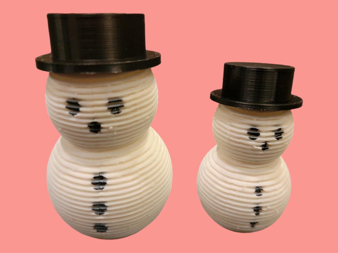 3D Printed Springy Stretchy Snowman With Top Hat Fidget Toy | ADHD ...