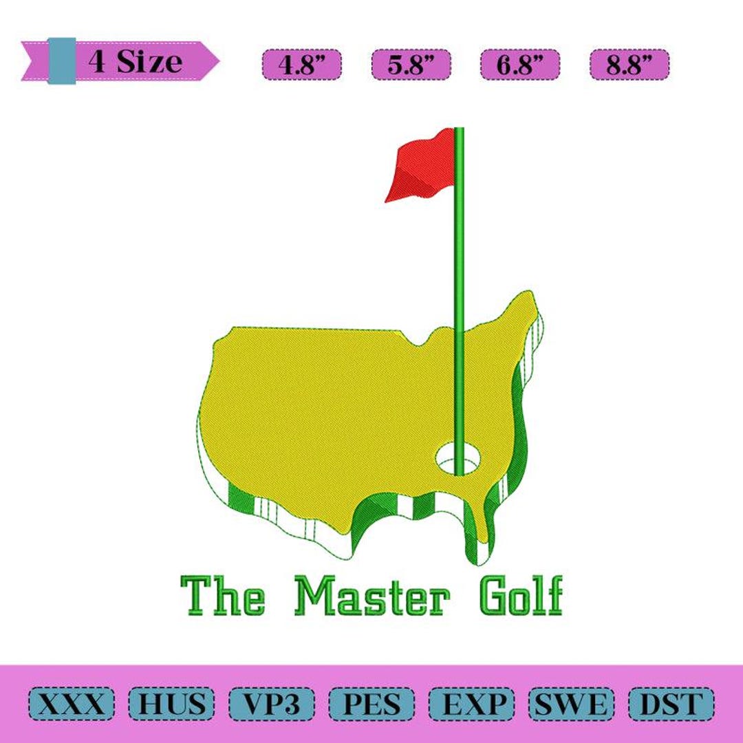 Golf Machine Embroidery Design. 4 Sizes. Sports Embroidery Design ...