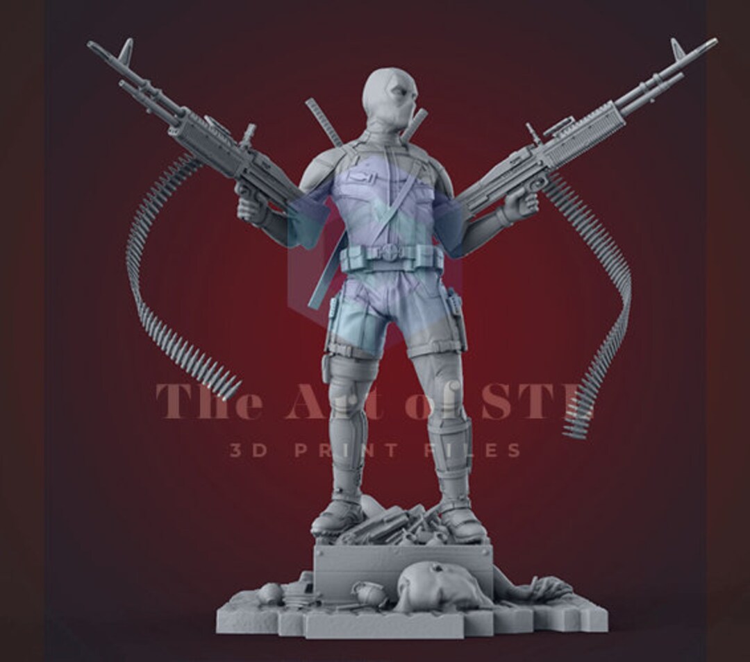 Deadpool Stl, Deadpool 3D Model for 3D Printing, Deadpool Figure - Etsy ...