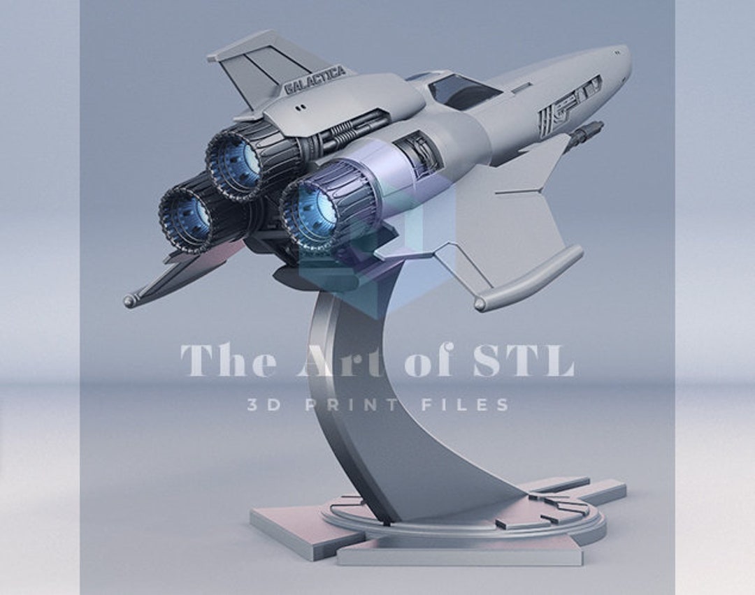 Battlestar Galactica Viper Mk2 Stl Files, Viper Mk2 3D Model for 3D ...