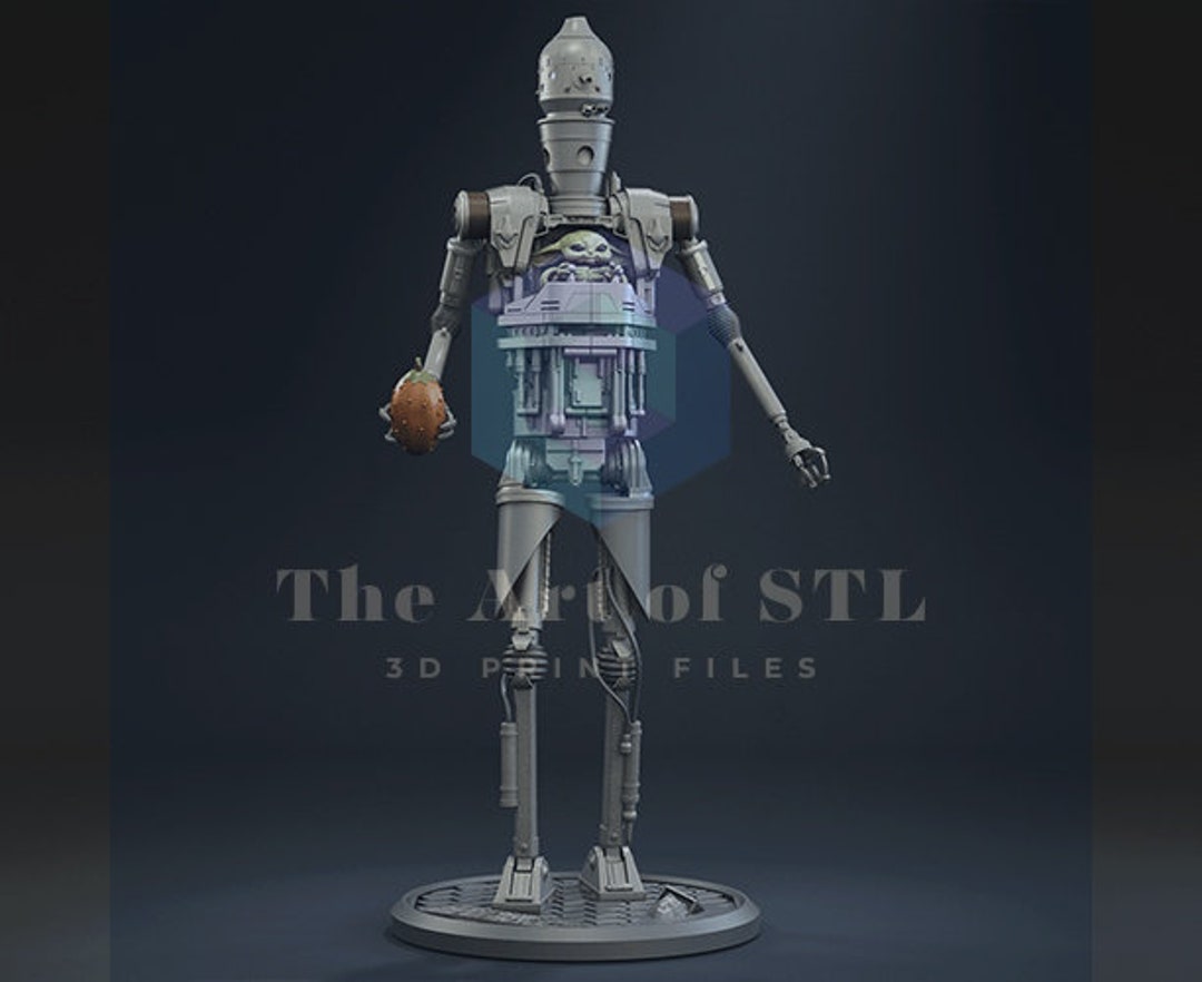 Star Wars Stl, Ig-12 With Grogu Stl Files, Ig-12 Droid 3D Model for 3D ...