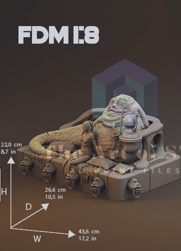 Star Wars Stl, Jabba Stl Files, Jabba 3D Model for 3D Printing, Jabba ...