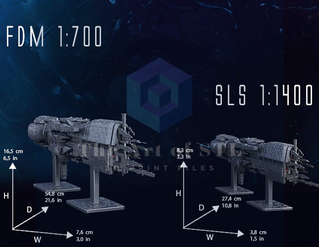 Uss Sulaco Stl Files, Uss Sulaco 3D Model for 3D Printing, Uss Sulaco ...