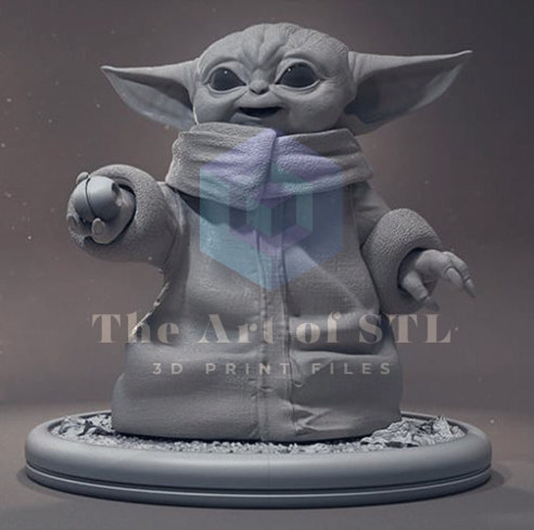 Star Wars Stl, Baby Yoda Stl Files, Baby Yoda 3D Model for 3D Printing ...