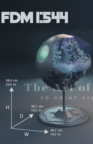 Star Wars Stl, Death Star Stl Files, Death Star 3D Model for 3D ...