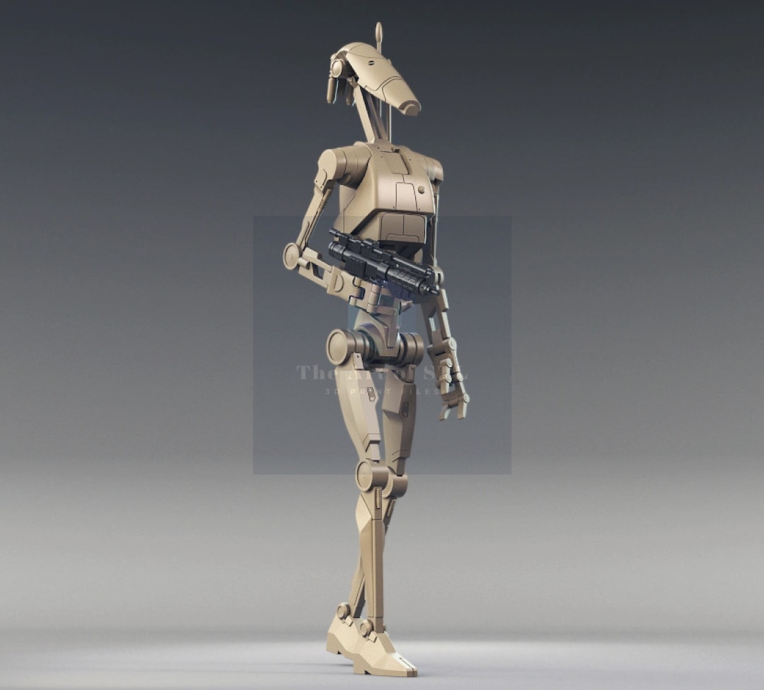 Star Wars Stl, Battle Droid Stl Files, Battle Droid 3D Model for 3D ...