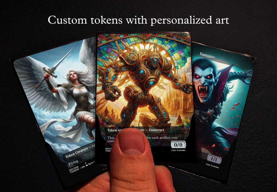 Custom MTG Tokens Commission, Set of 5 Personalized Magic the Gathering ...