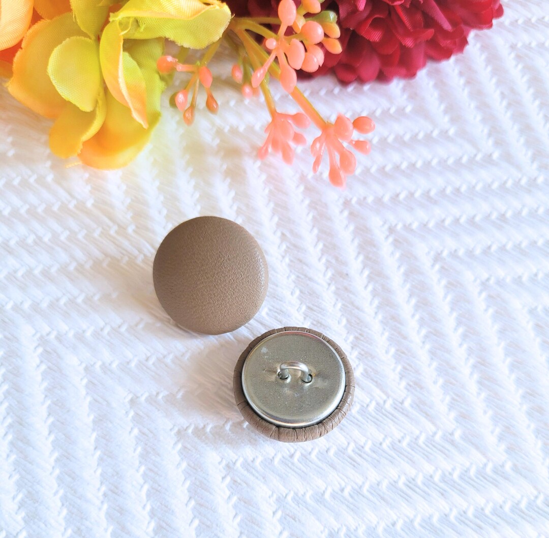 Light BLUE TAUPE Upholstery Button, Heavy Duty Leather Buttons, Tufting ...