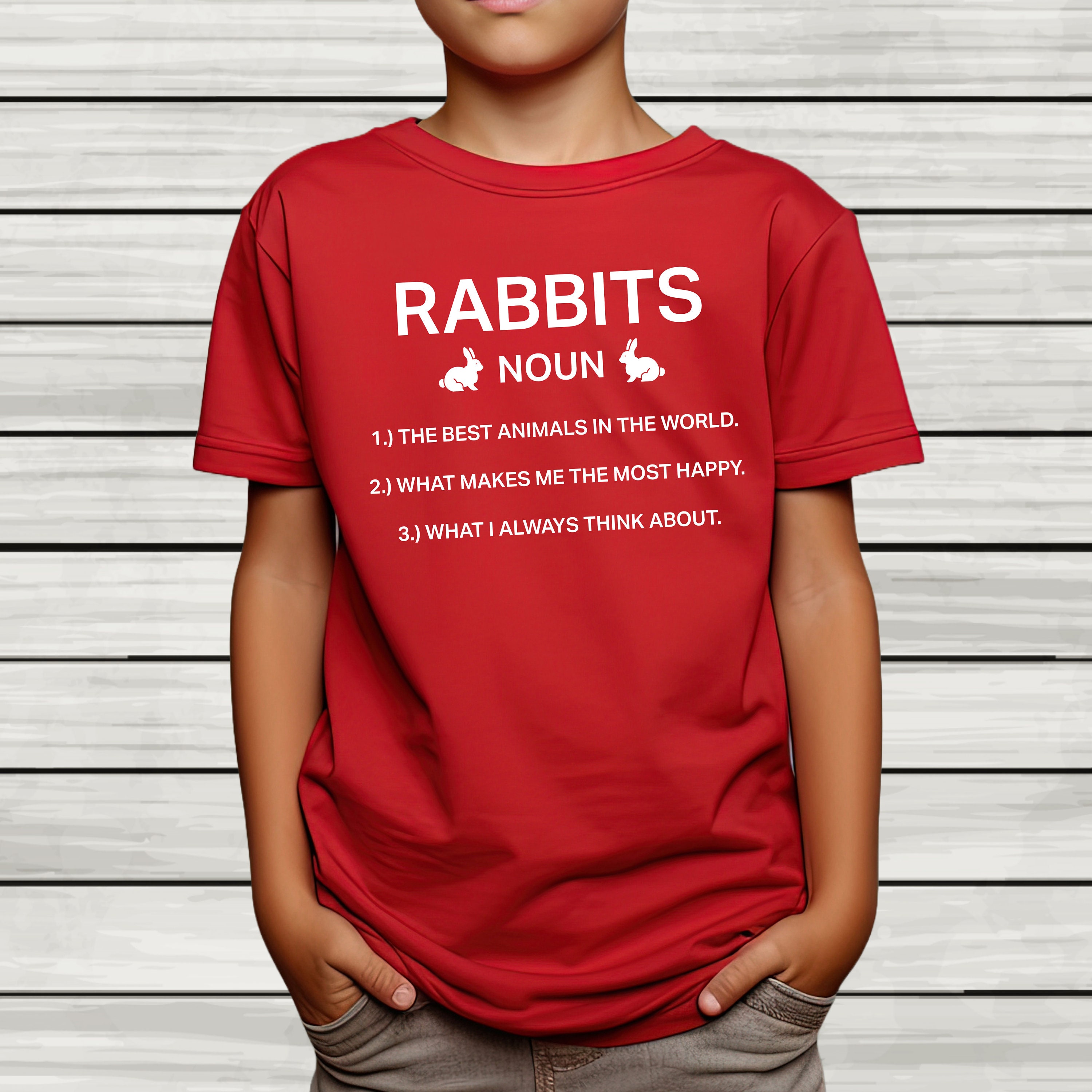 Definition of Rabbits Shirt for Kids Funny Rabbit Tee of Custom Design ...