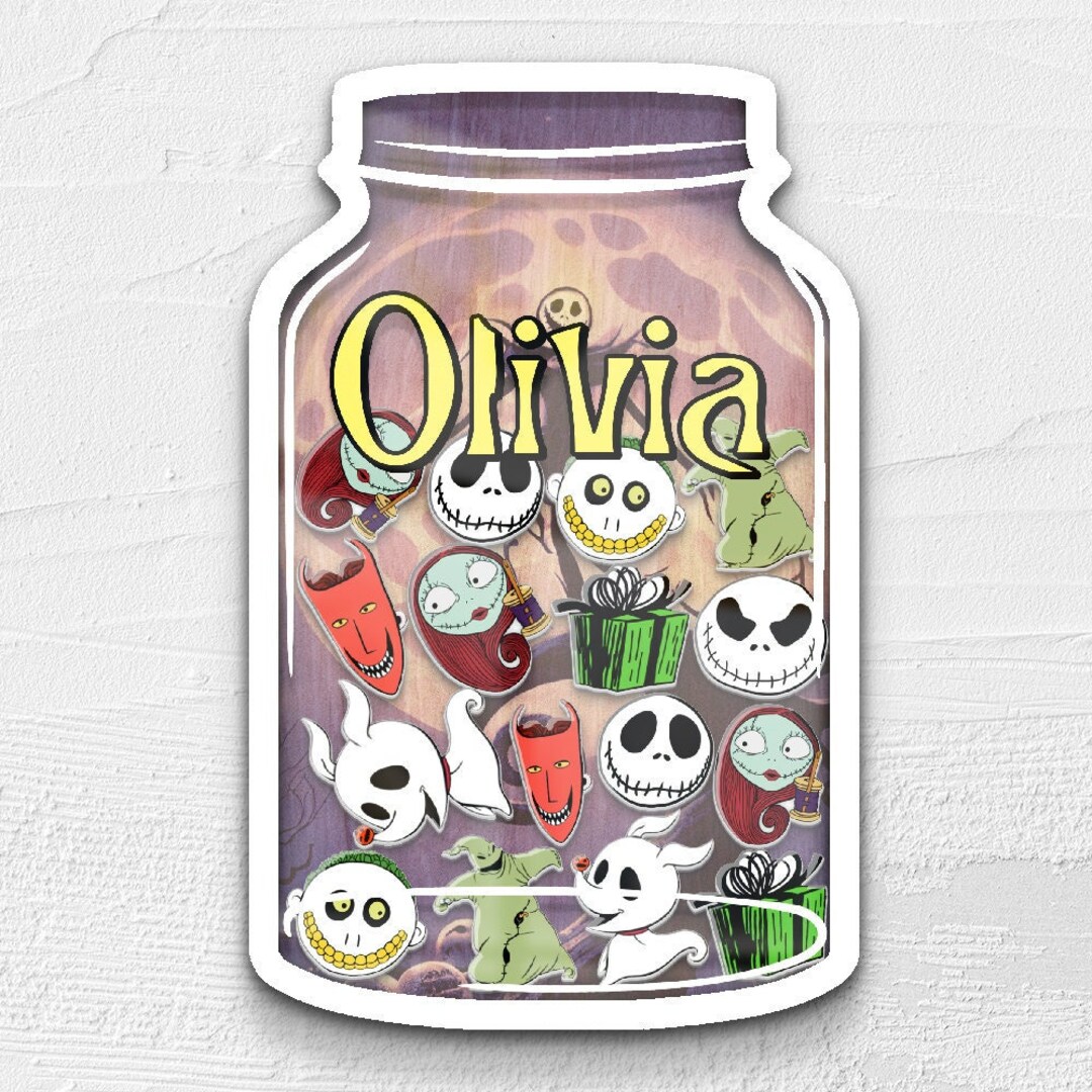 Disney the Nightmare Before Christmas Reward Jar, Custom Name Kid ...