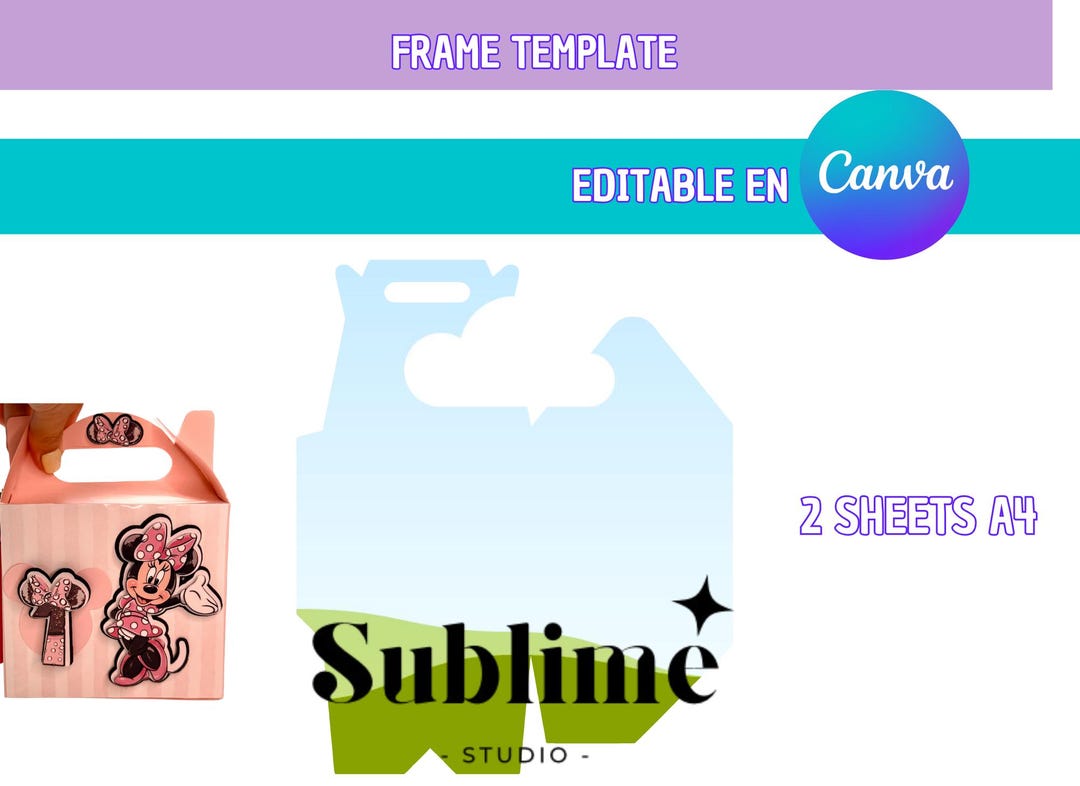 Digital Box Template – Editable Canva for Birthdays and Events - Etsy