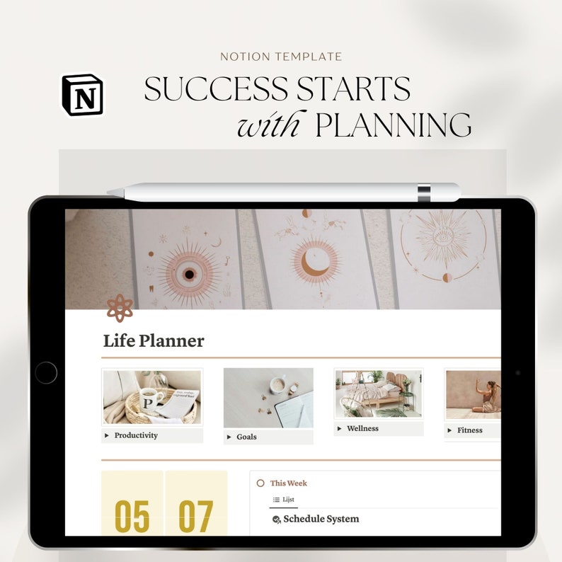 Aesthetic Notion Planner & Dashboard | Teacher and Business Templates ...