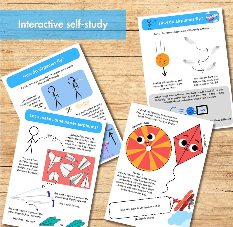 Airplane Physics Activity Printable Physics Teaching Aid Simple Science ...