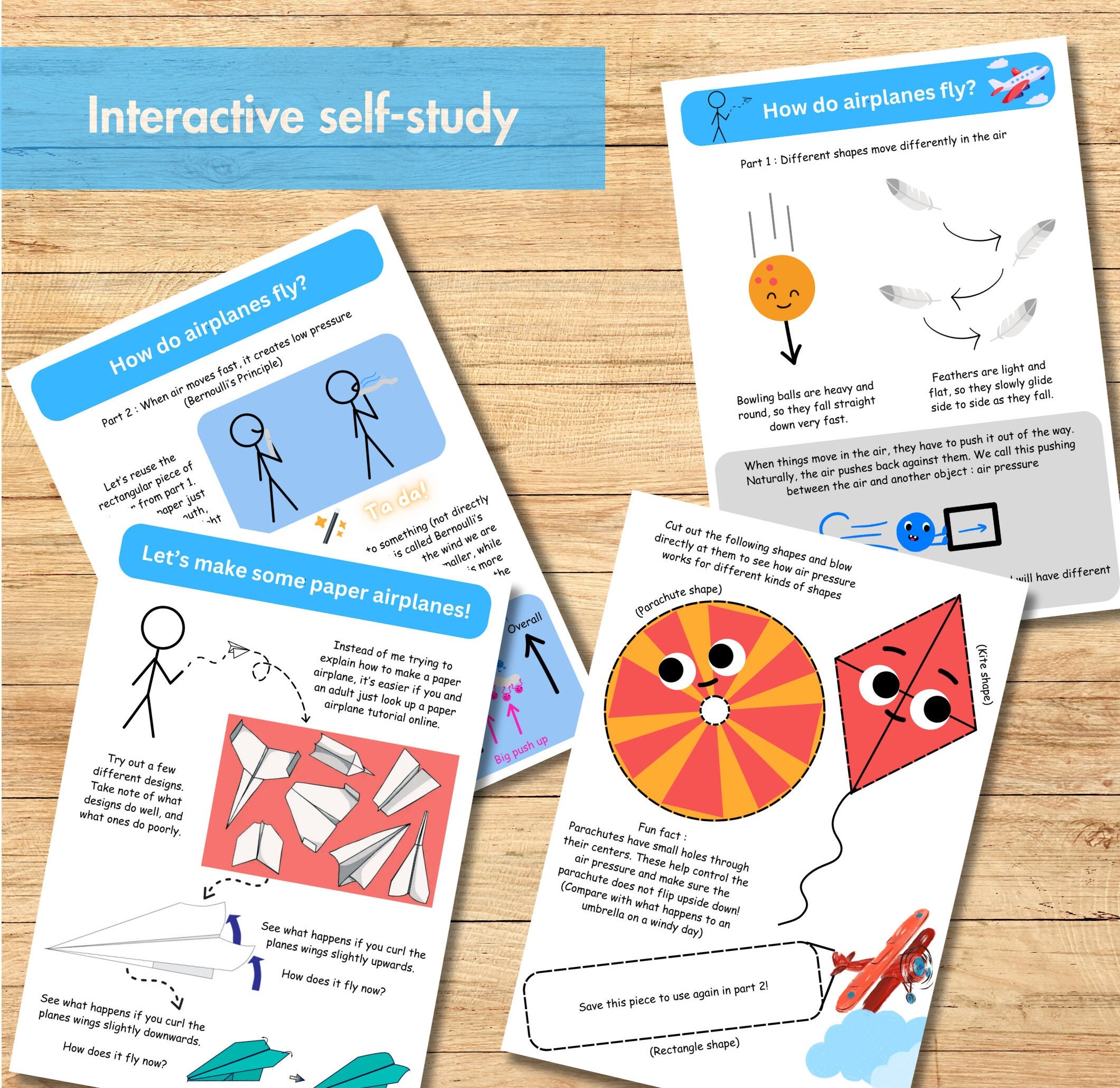 Airplane Physics Activity Printable Physics Teaching Aid Simple Science ...