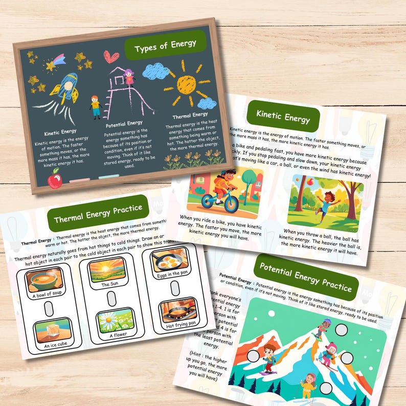 Types and Conservation of Energy Activity Printable Physics Teaching ...