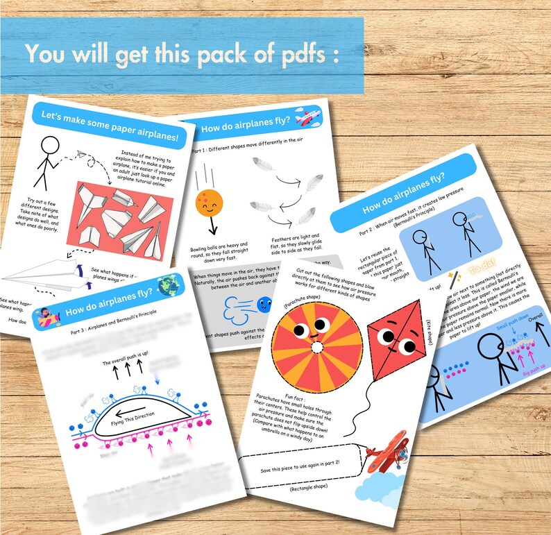 Airplane Physics Activity Printable Physics Teaching Aid Simple Science ...