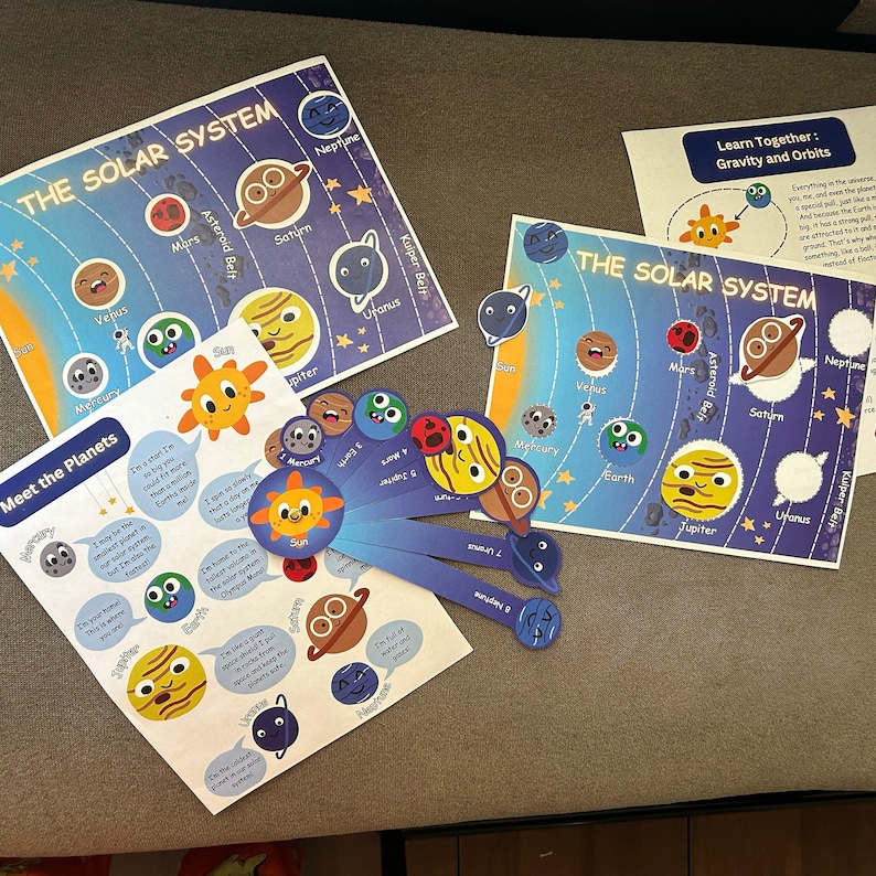 Solar System Activity Printable Physics Teaching Aid Simple Science ...