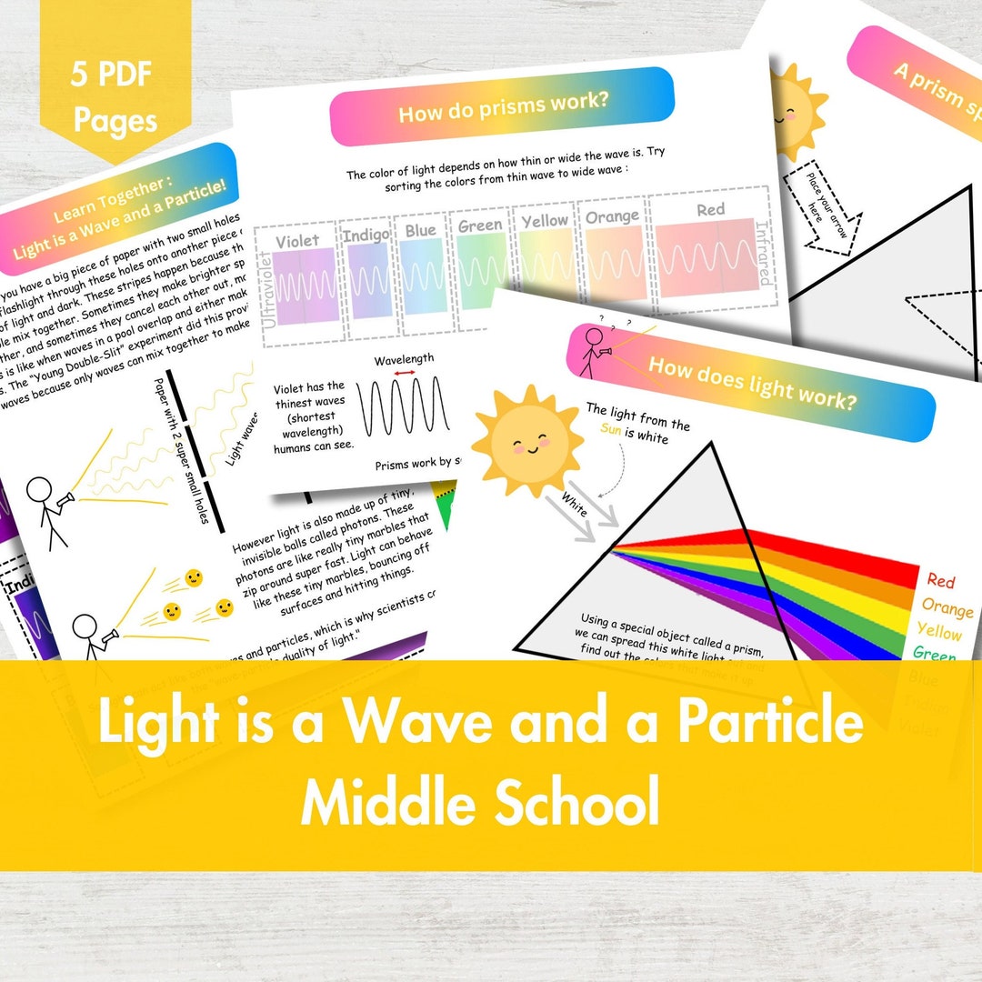 Colors Light Activity Printable Physics Teaching Aid Simple Science ...